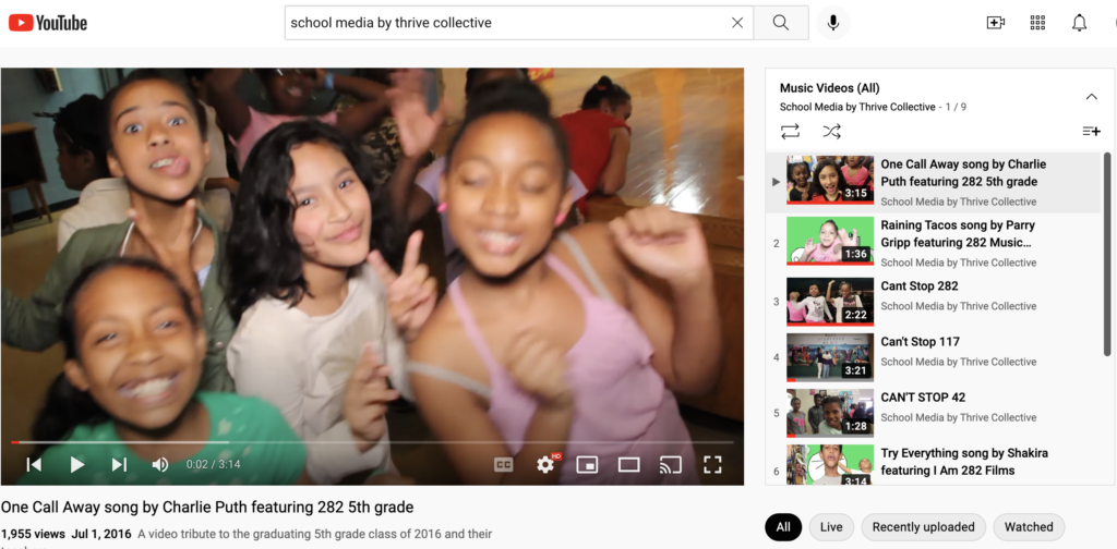 Music Video Fun with School Media Students - Thrive Collective