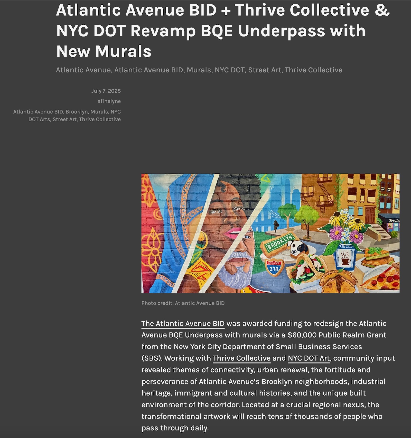 GothamToGo Features BQE Makeover - Thrive Collective